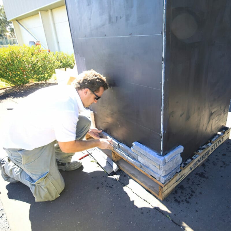 Installation 13-corners-applied-first_2000 SQ | Stone Cladding
